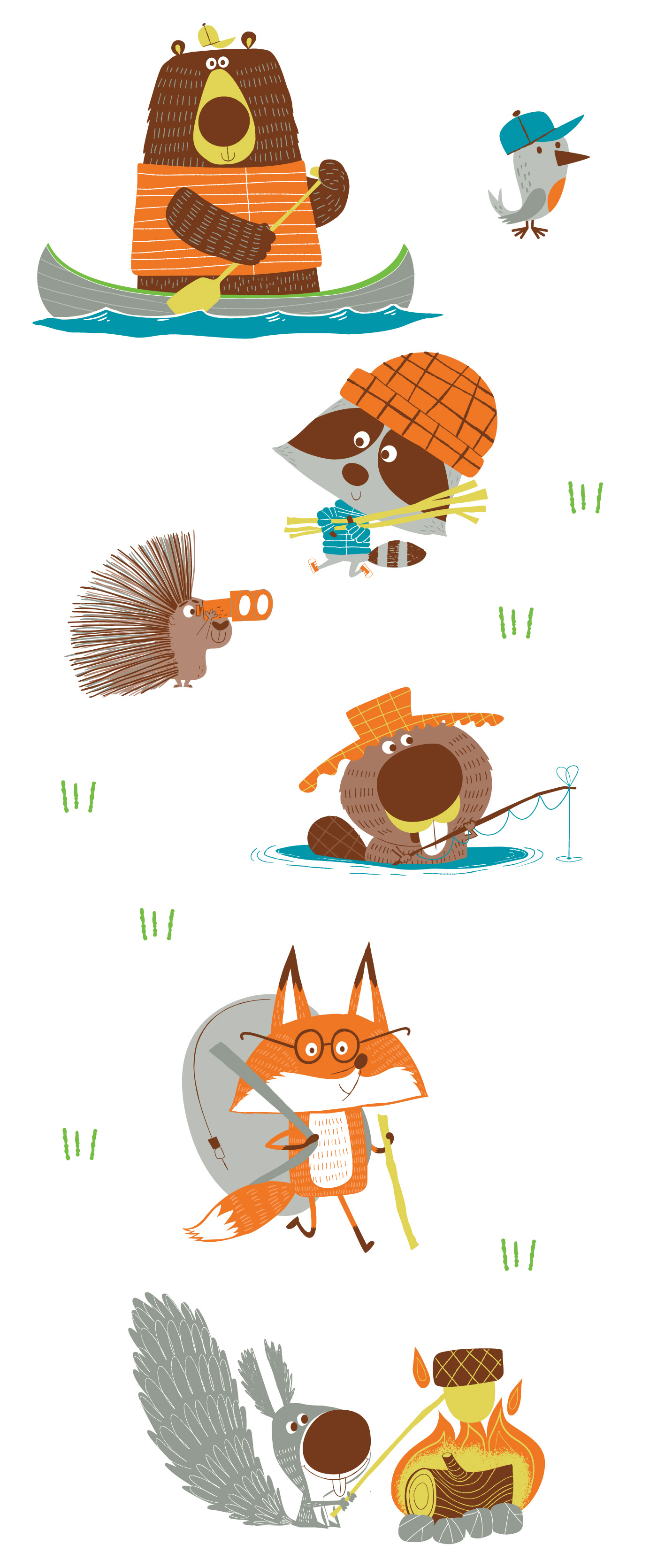 Woodland Campers - Josh Cleland - Portland, Oregon Illustrator and Designer